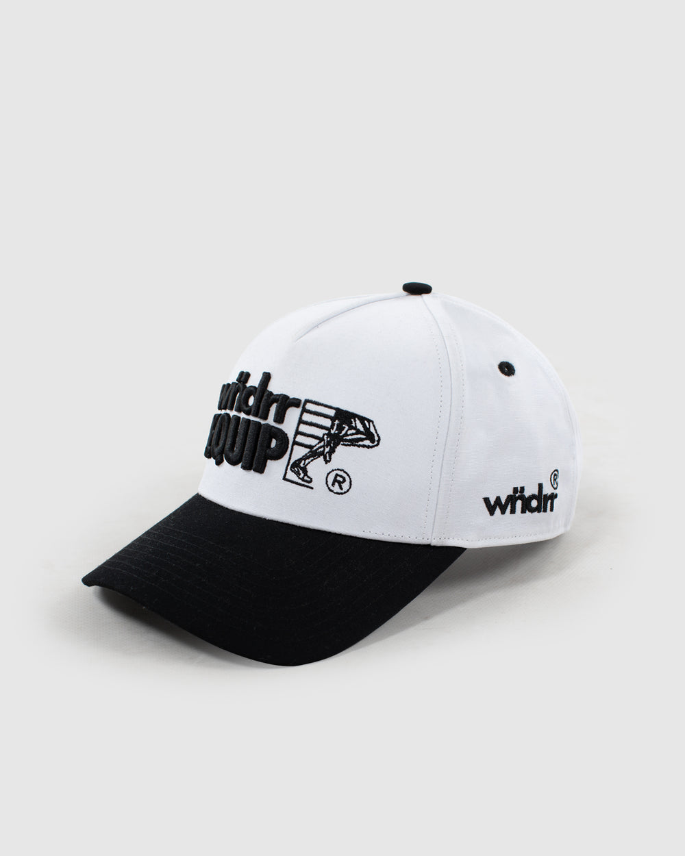EQUIP HIGH RISE CAP - WHITE/BLACK